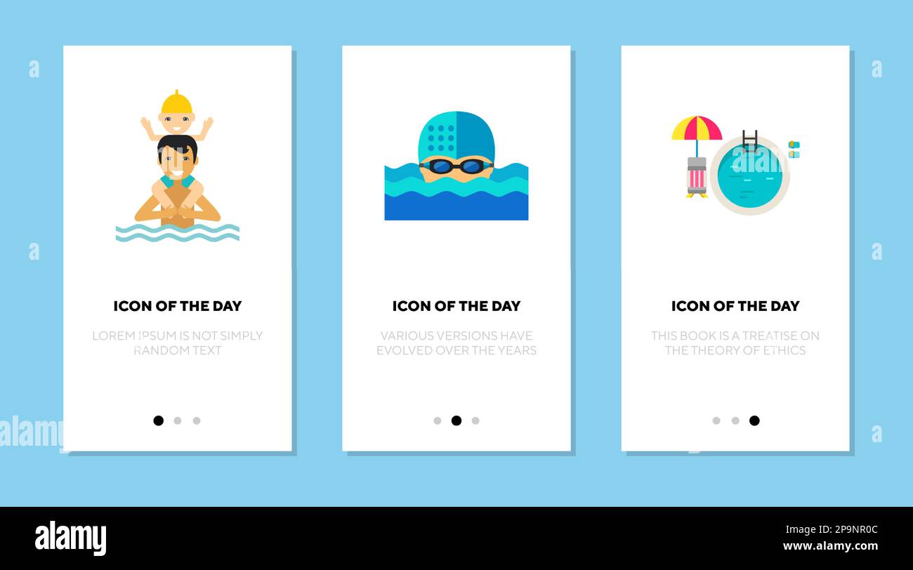 Water fun flat vector icon set Stock Vector Image & Art - Alamy