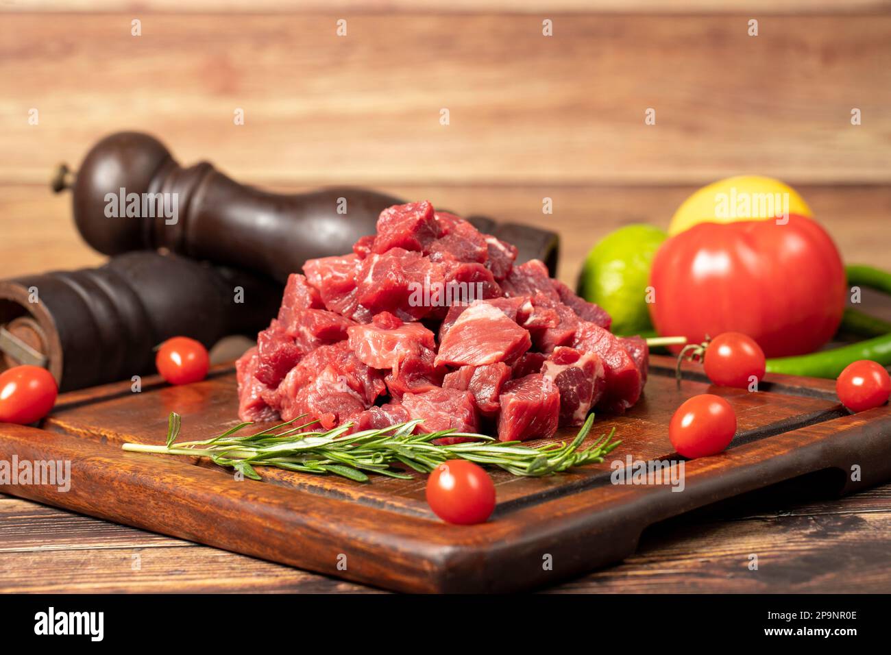 Lean diced casserole steak hi-res stock photography and images - Alamy