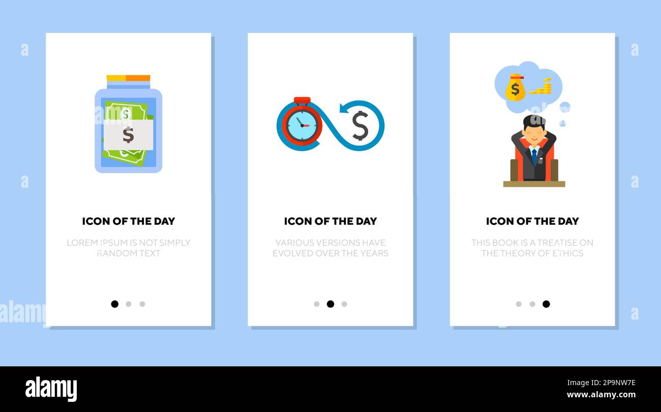 Money obsession flat vector icon set Stock Vector Image & Art - Alamy