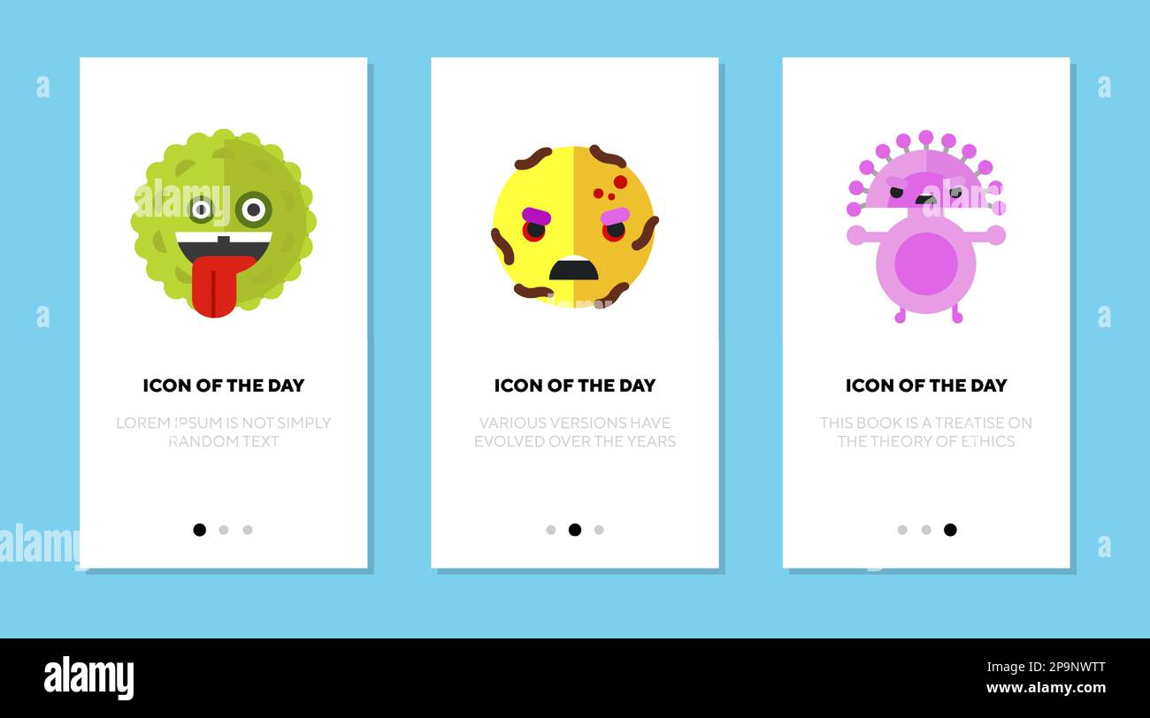 Dangerous bacteria flat icon set Stock Vector Image & Art - Alamy