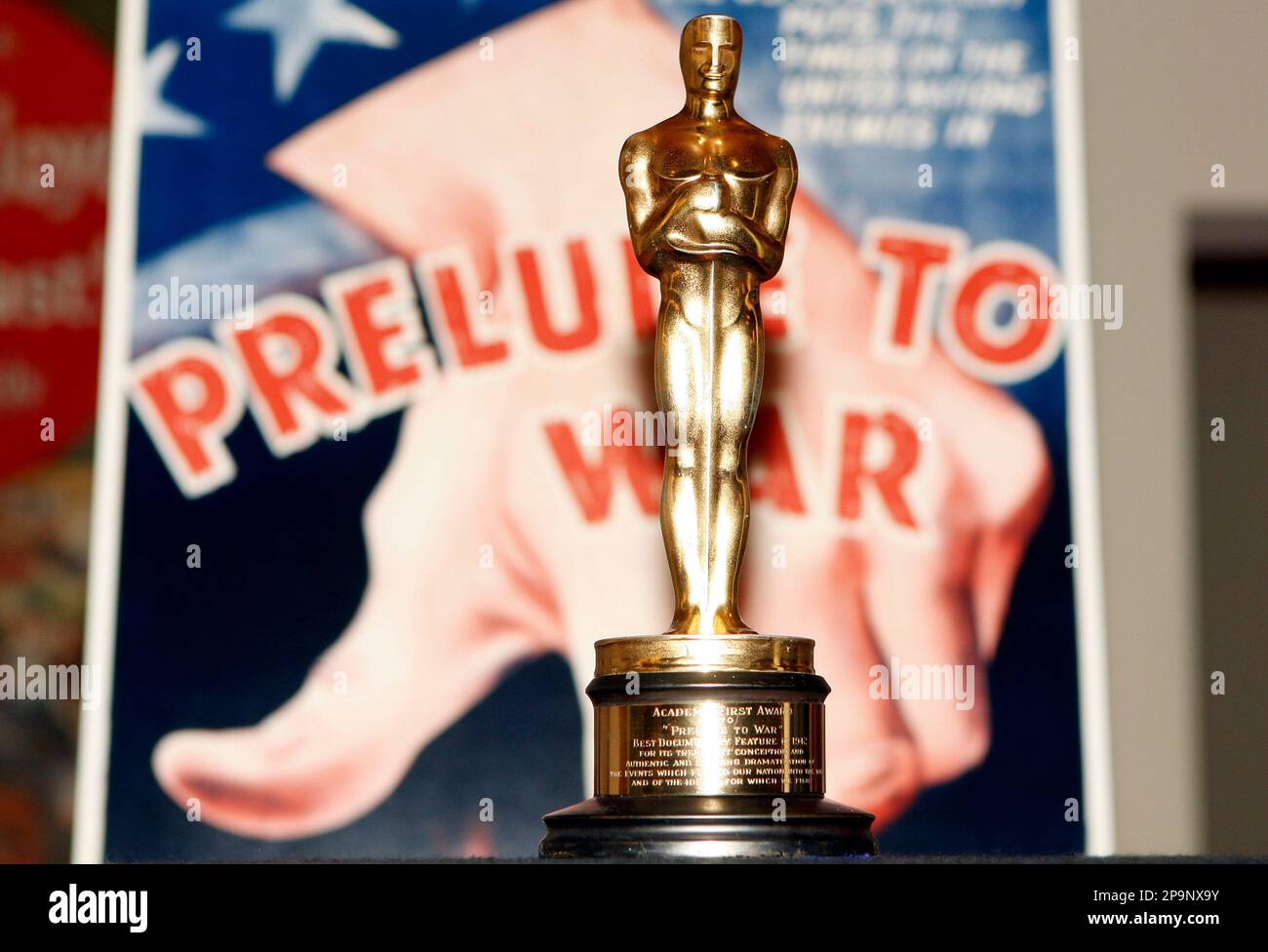 The Oscar statuette for the 1942 documentary film "Prelude to War" is ...