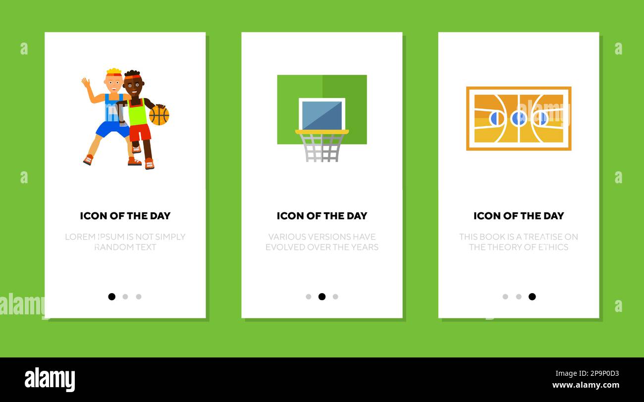Basketball game elements flat vector icon set Stock Vector Image & Art ...