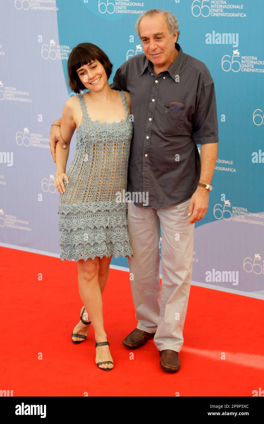Director Julio Bressane and actress Alessandra Negrini pose at the ...