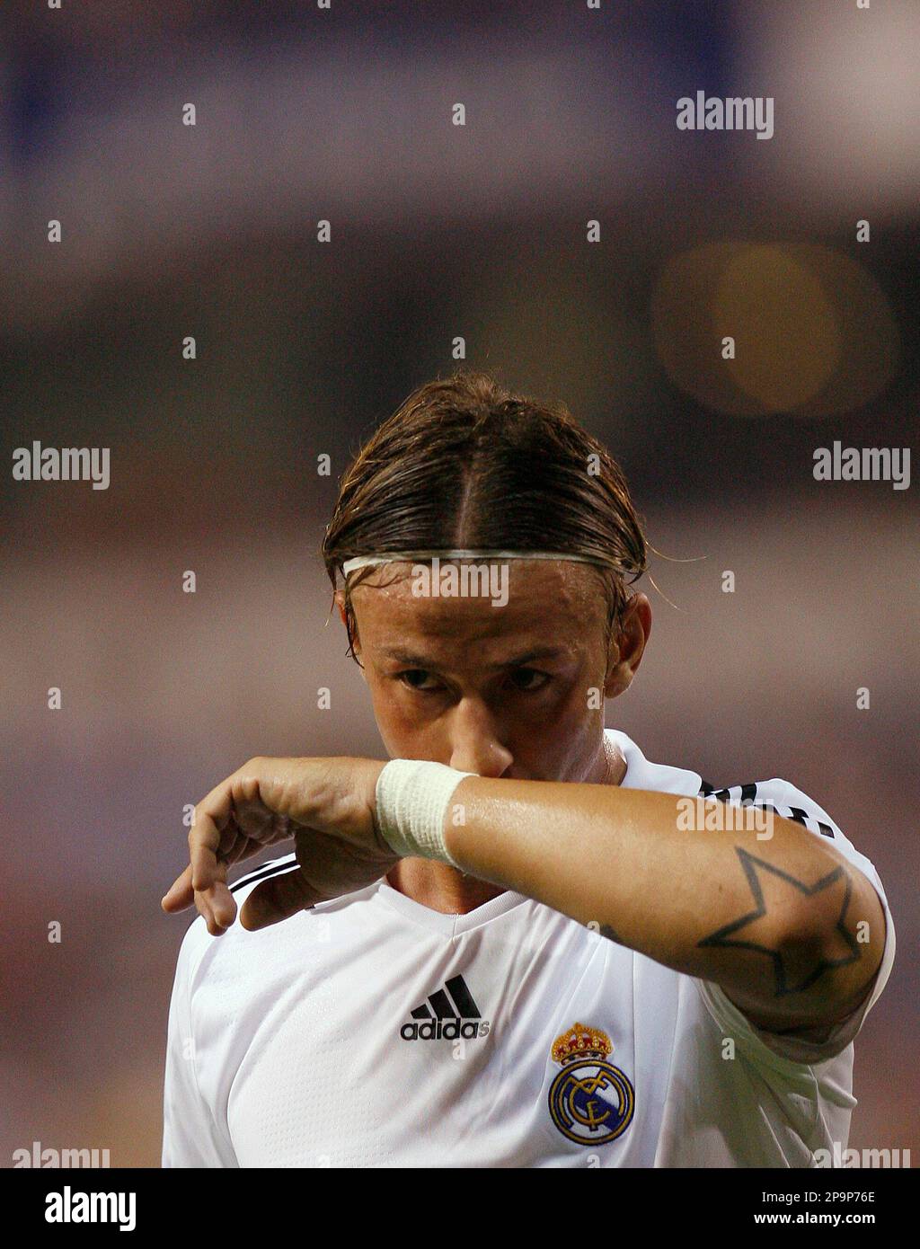 Real Madrid's Guti Hernandez reacts after the match with Deportivo ...
