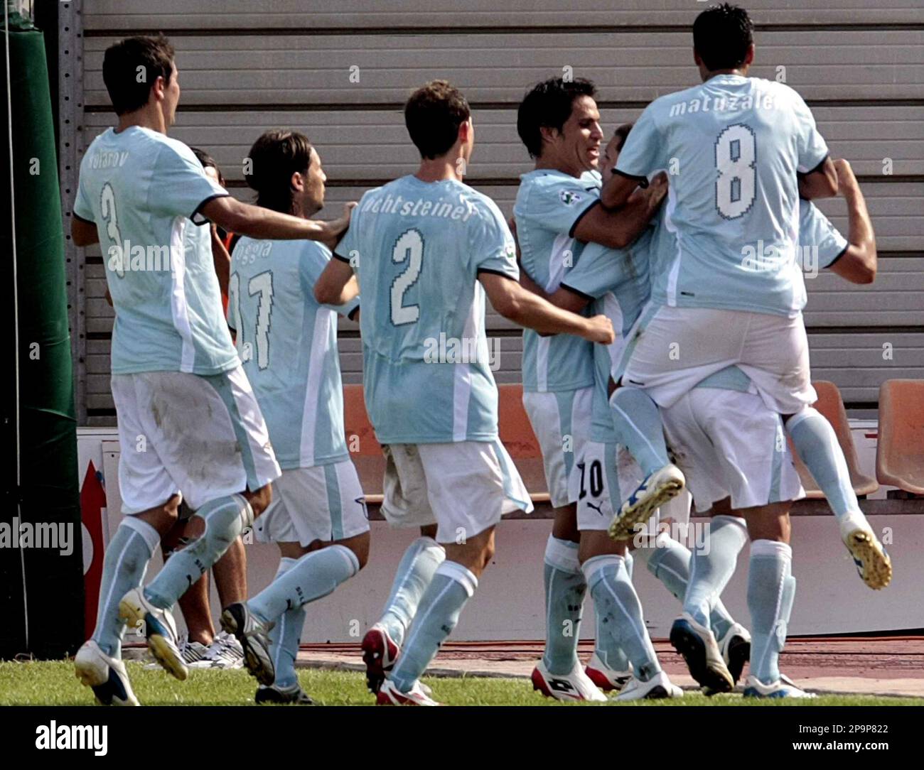 Lazio's Mauro Matias Zarate of Argentina, second from right, not seen ...