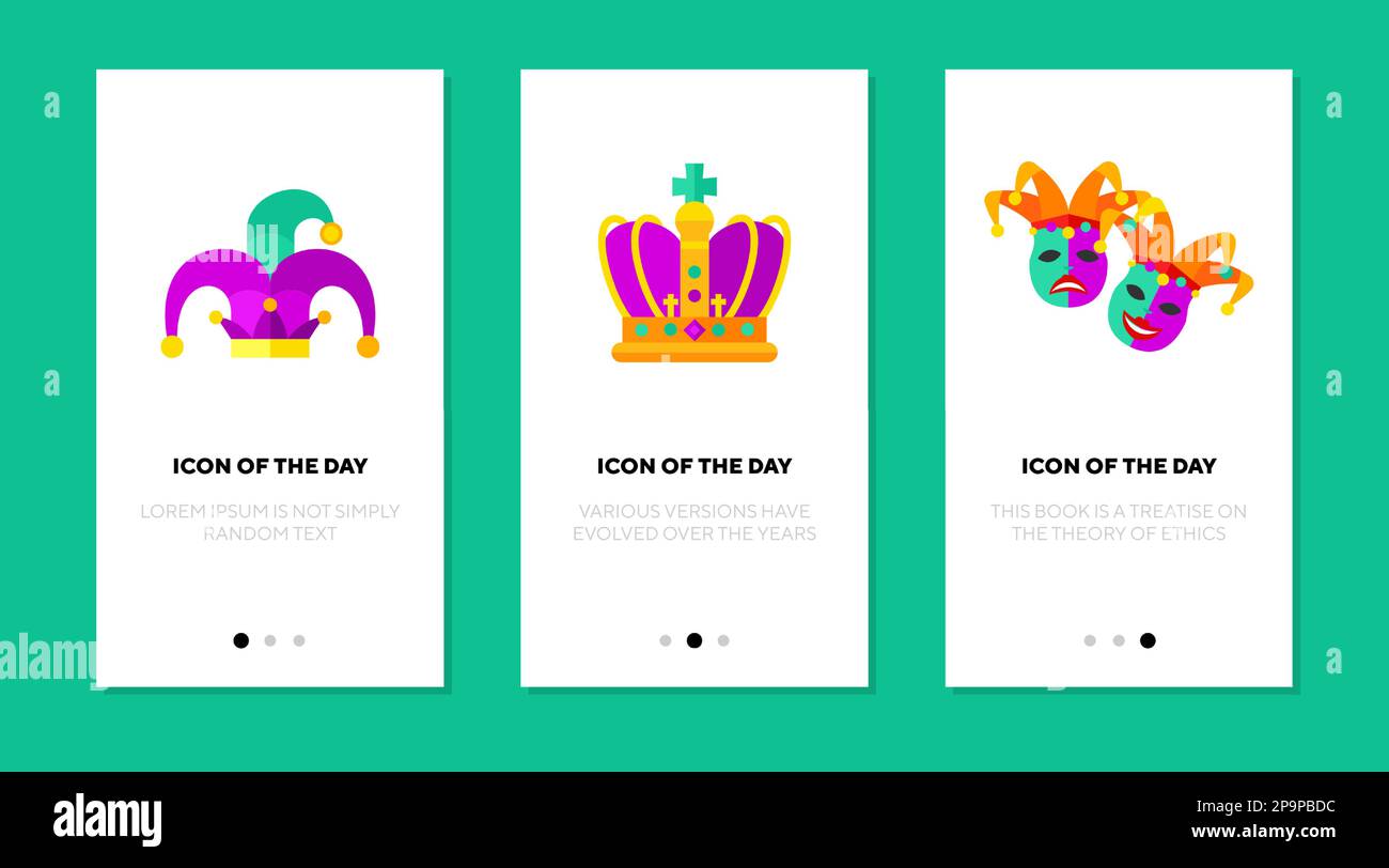 Carnival celebration flat vector icon set Stock Vector Image & Art - Alamy