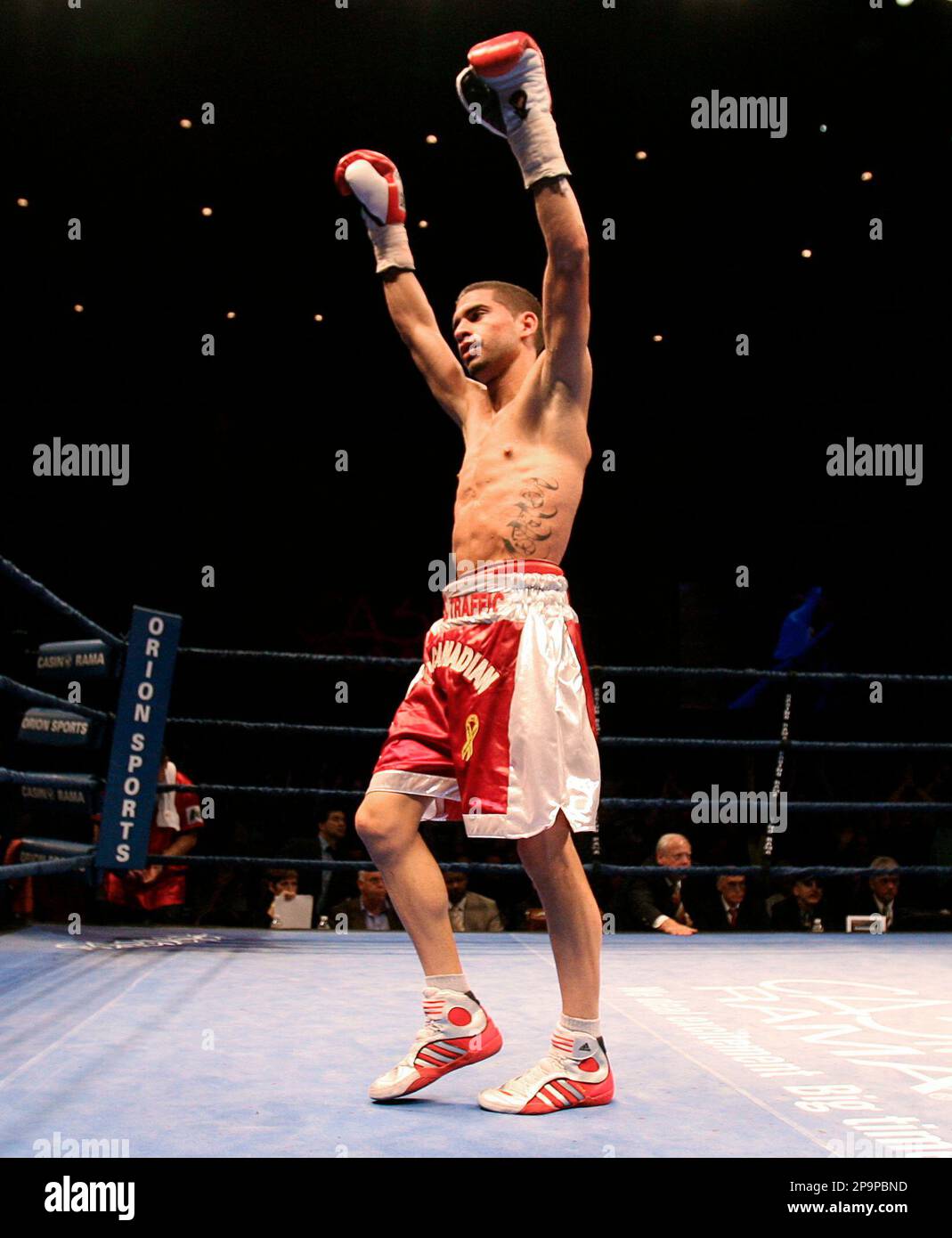 Steve Molitor celebrates his 10th round victory over Ceferino Dario ...