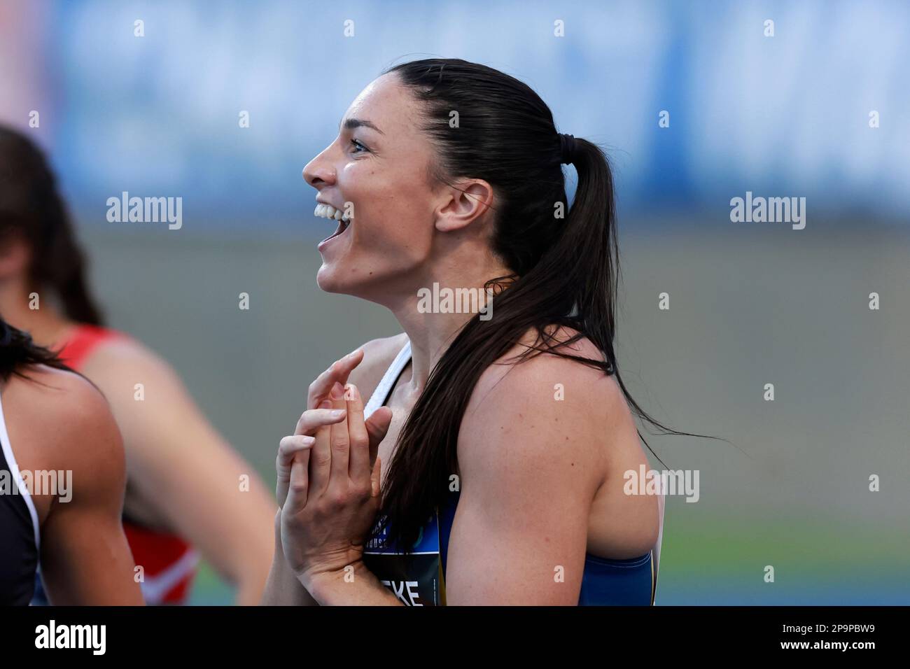 Michelle Jenneke of Australia wins the Women 100 metre Hurdlesduring ...