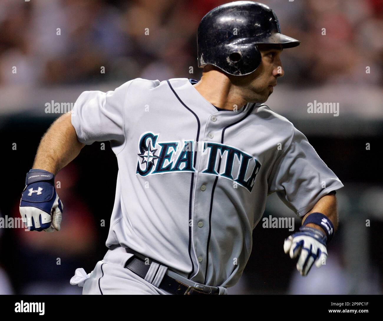Seattle Mariners' Raul Ibanez runs the bases after hitting a two-run ...
