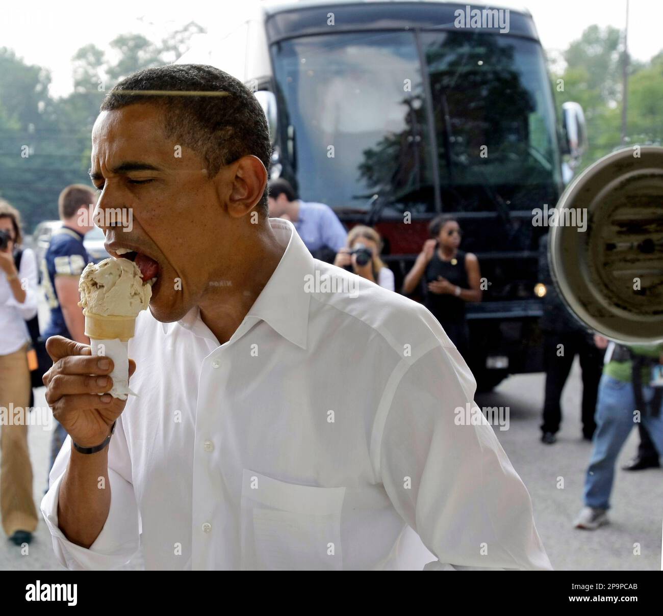 Obama Eating Ice Cream