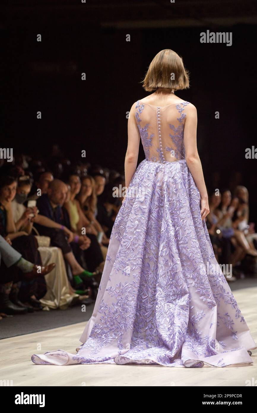 A model walks the runway during Paolo Sebastian fashion show at the ...