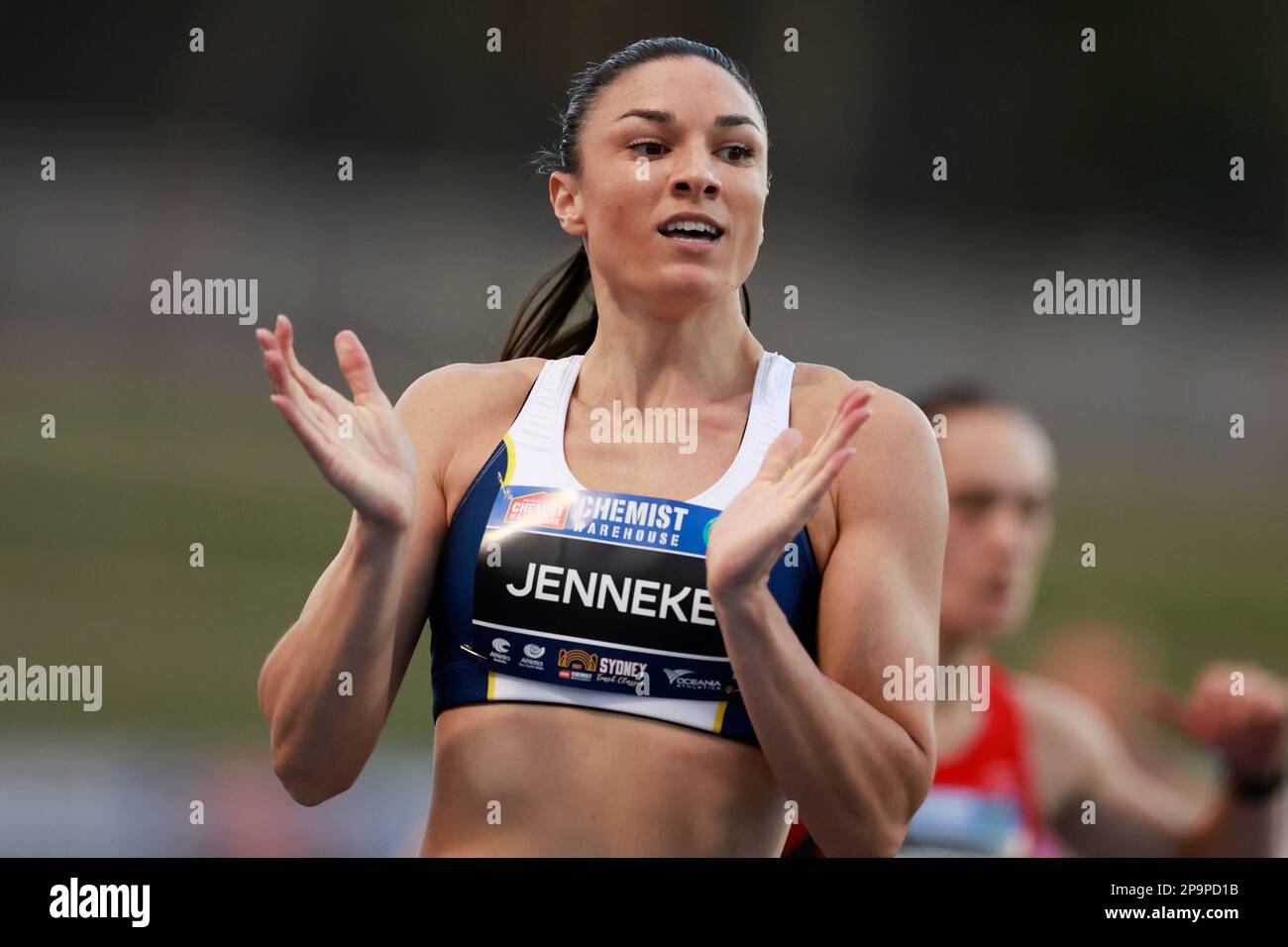 Michelle Jenneke of Australia wins the Women 100 metre Hurdlesduring ...