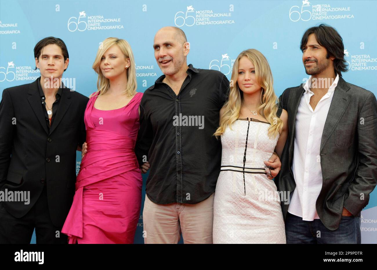 Actors J.D. Pardo, Charlize Theron, director Guillermo Arriaga, actors ...
