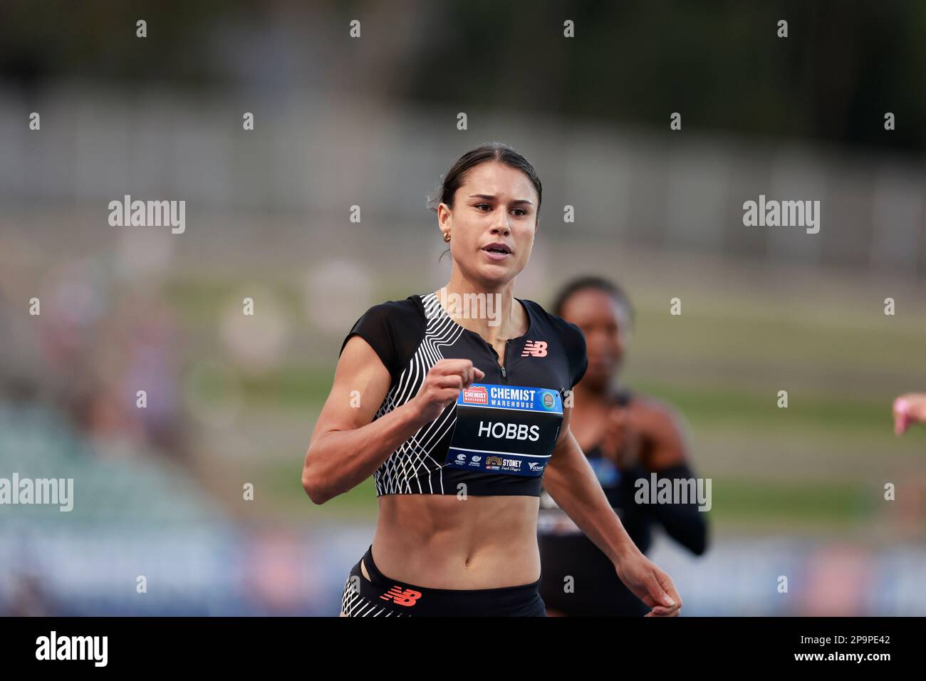 Zoe Hobbs of New Zealand wins the Women 100 metres during the 2023 ...