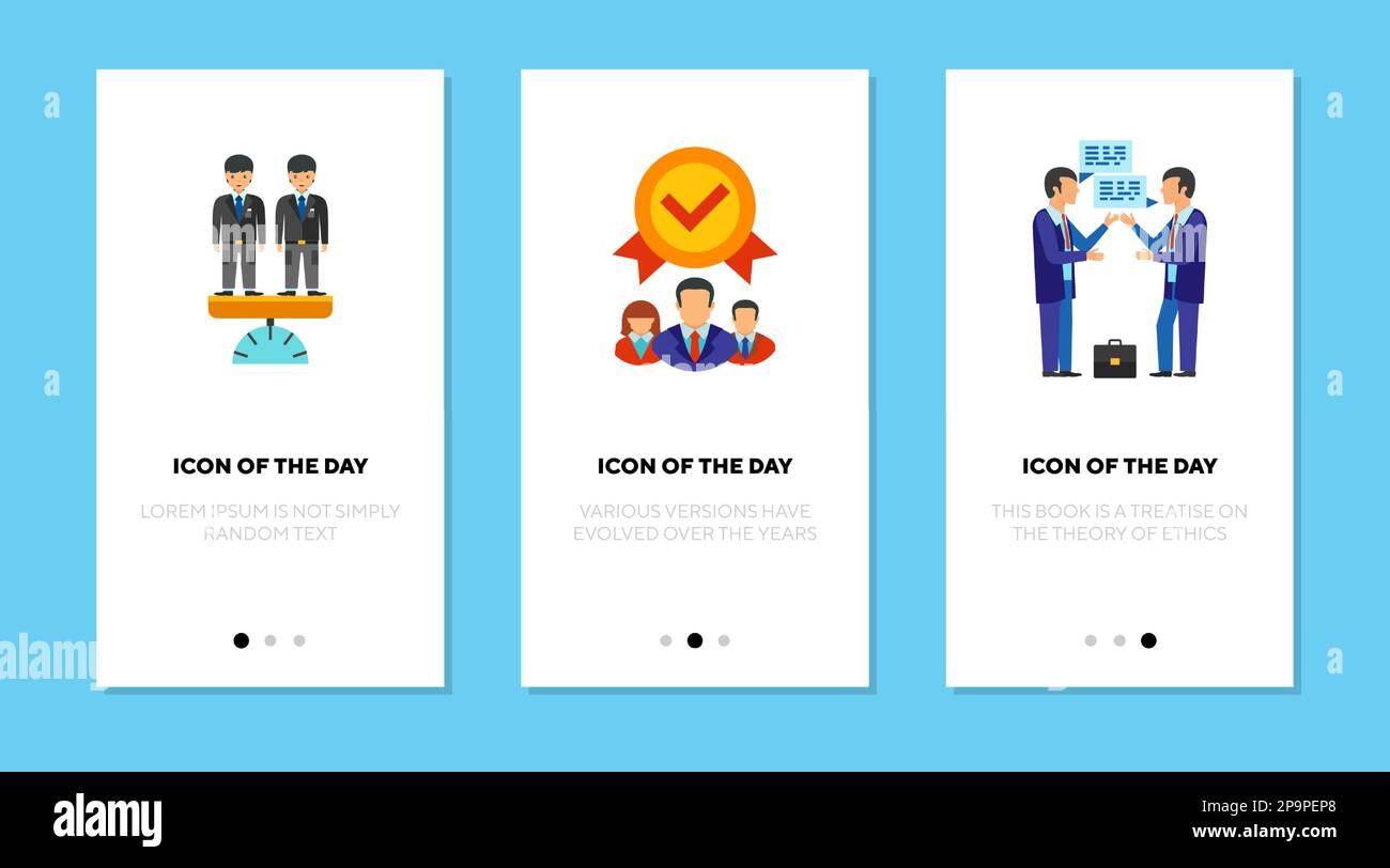 Busy people working together flat vector icon set Stock Vector Image ...