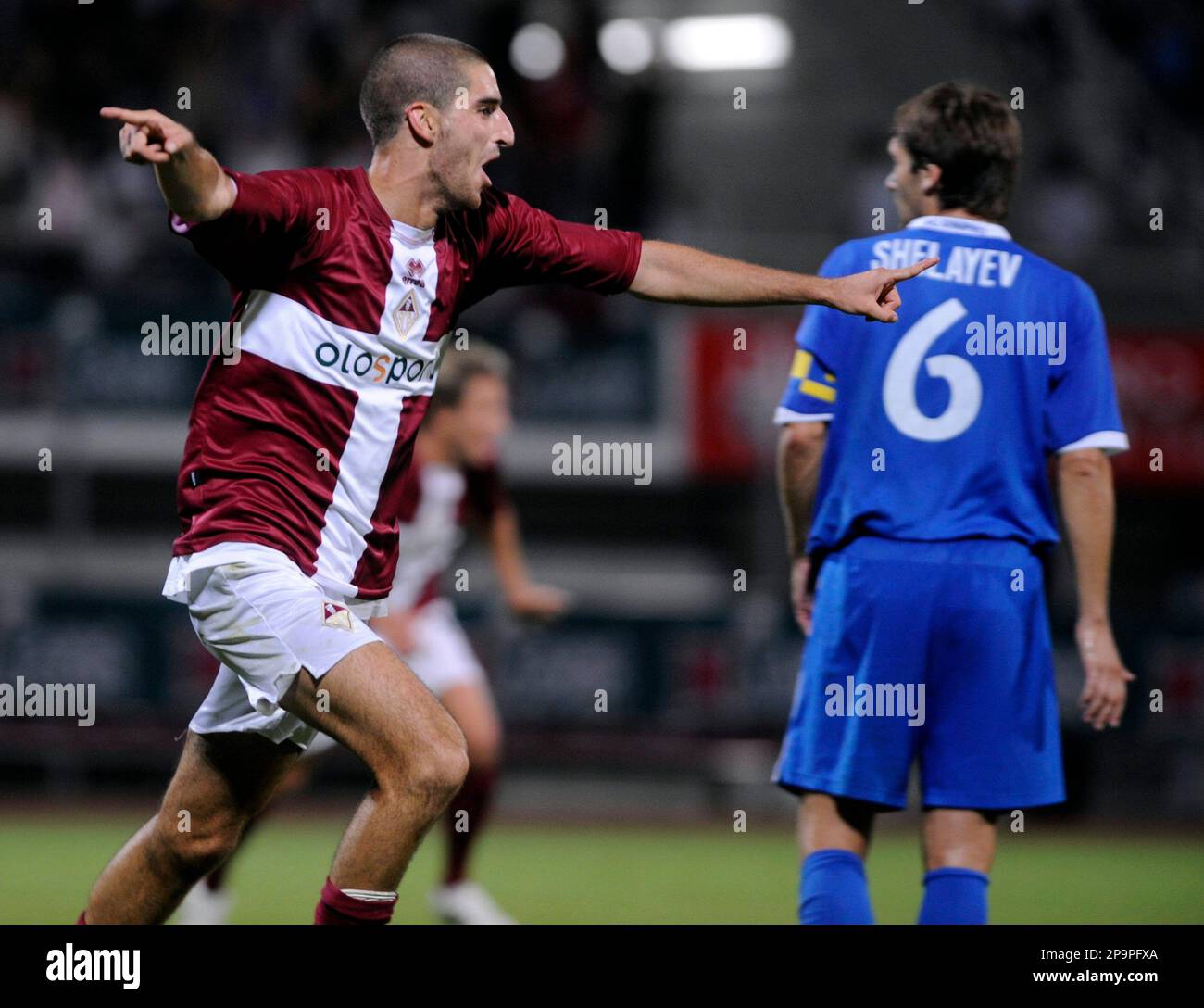 Jacopo La Rocca of Switzerland's AC Bellinzona celebrates his 2-1 goal ...