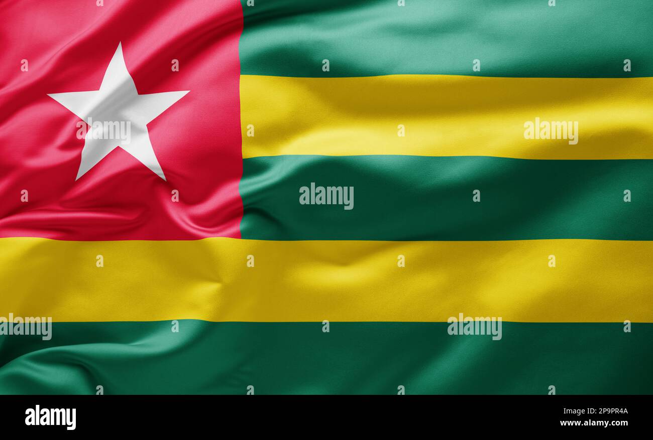 Waving national flag of Togo Stock Photo - Alamy