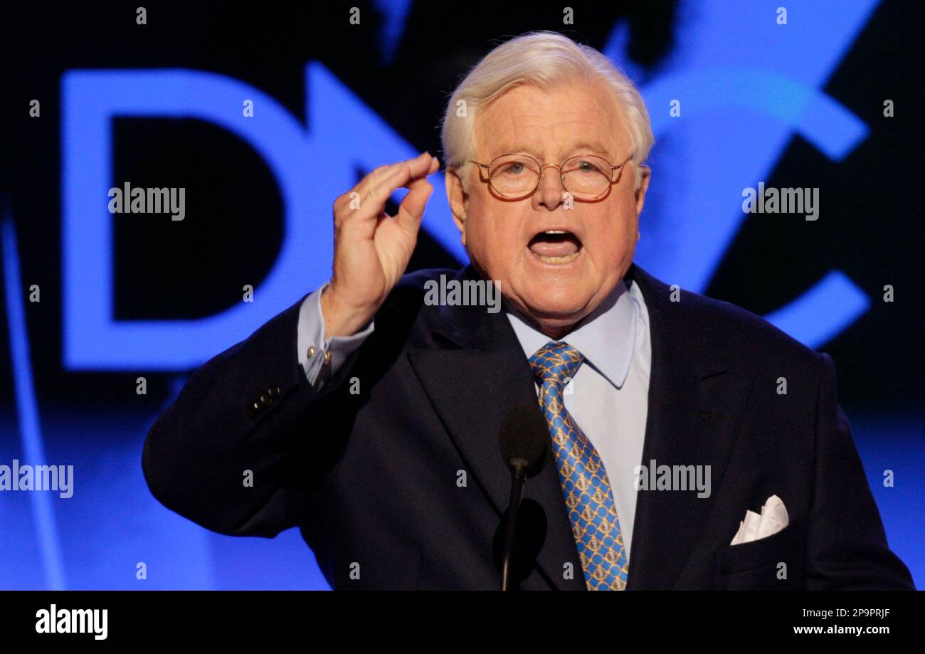 Sen. Edward M. Kennedy, D-Mass., speaks at the Democratic National ...