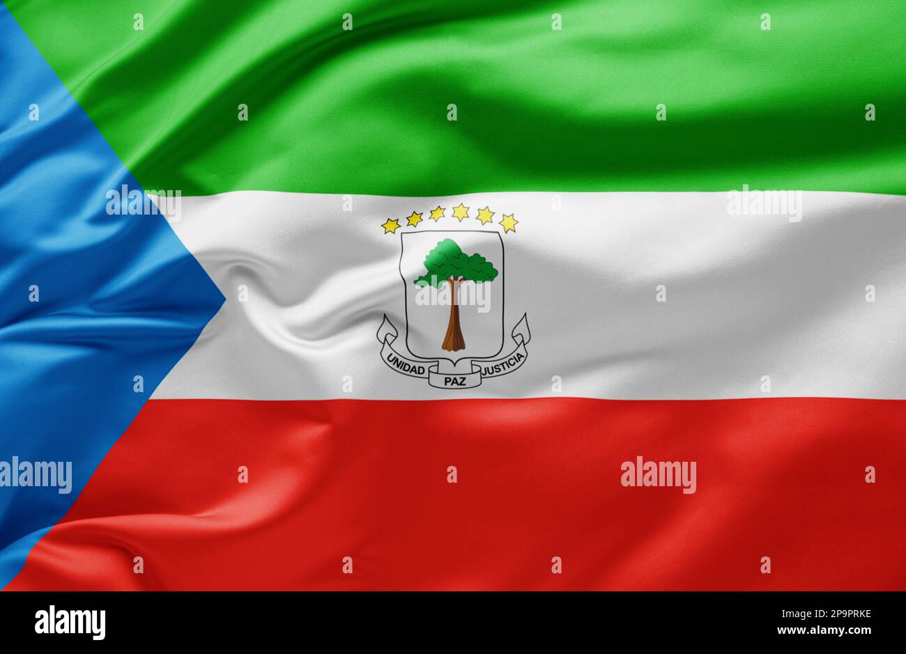 Equatorial guinea silk flag hi-res stock photography and images - Alamy