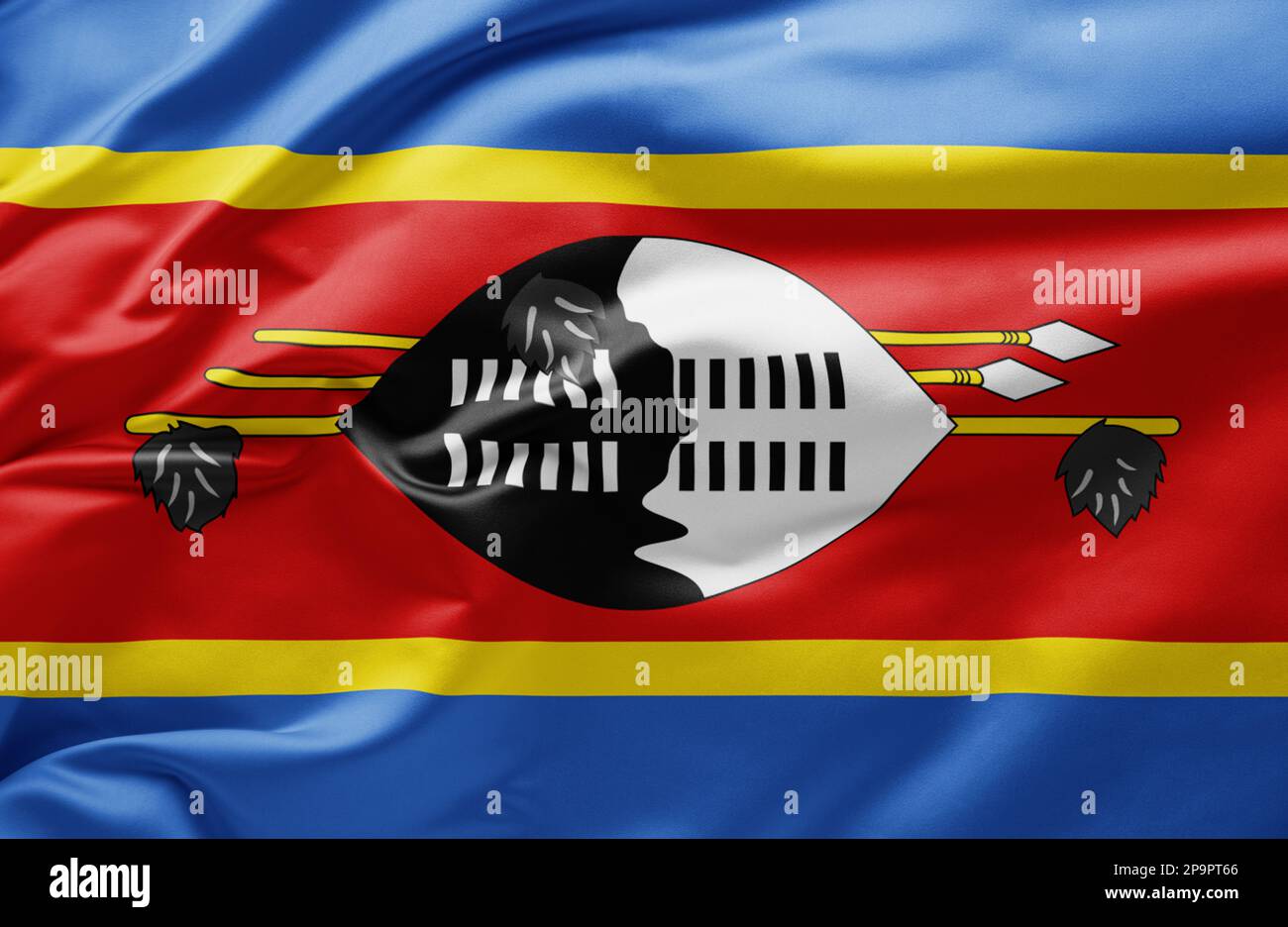 Waving national flag of Eswatini Stock Photo - Alamy