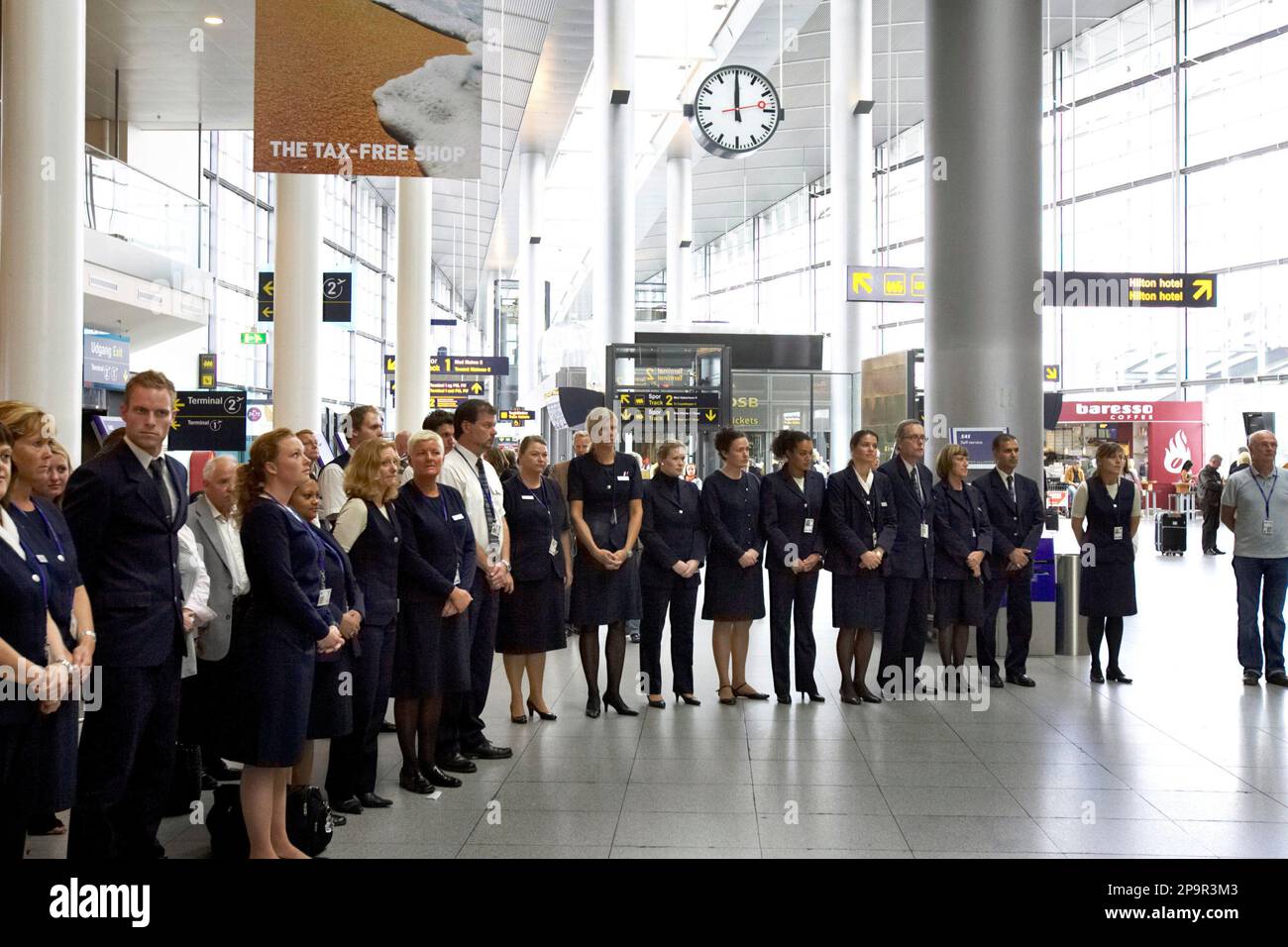 Scandinavian Airline Systems , SAS crew holds one minute’s silence at ...
