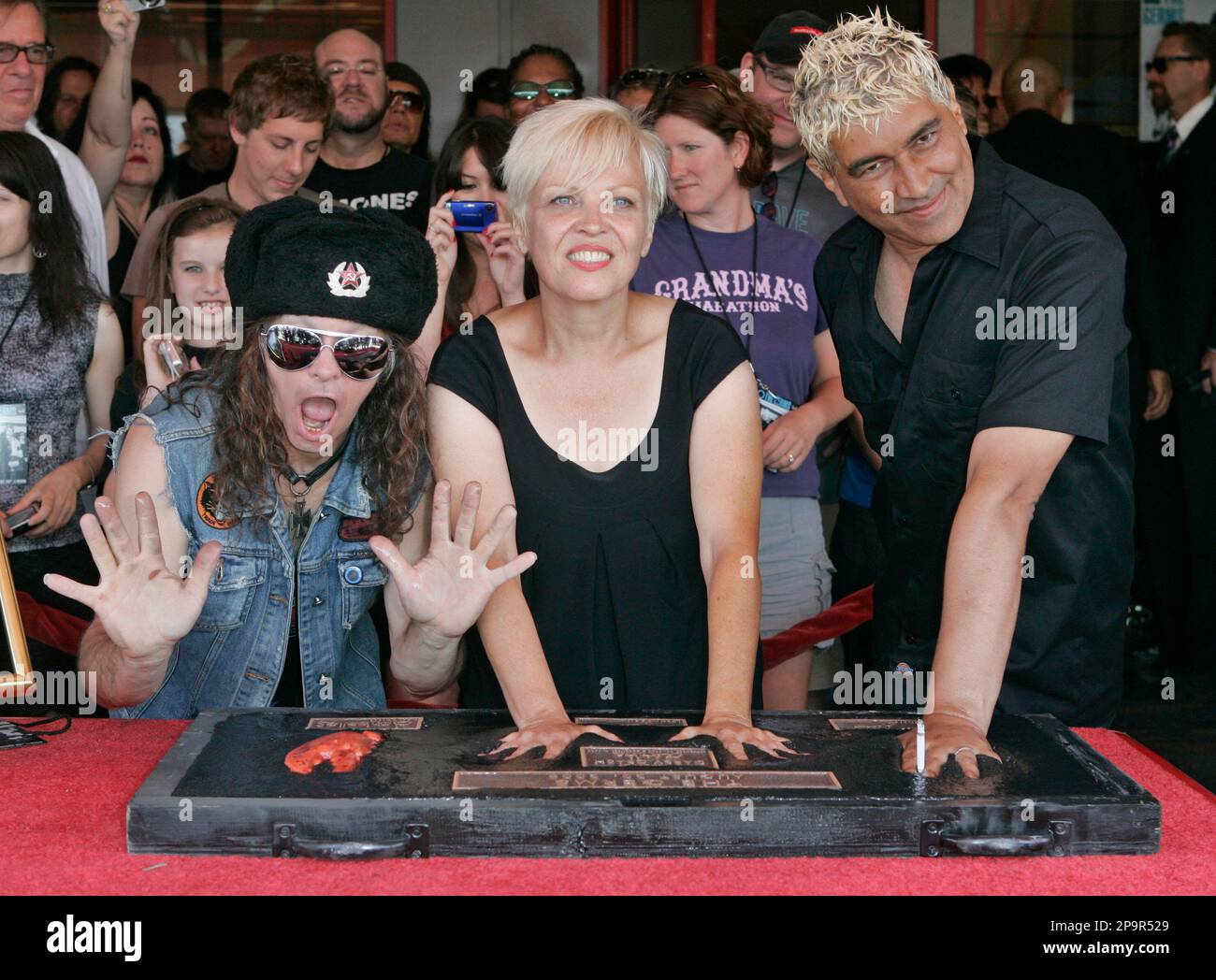 The three surviving members of the '70s punk band The Germs, from left ...