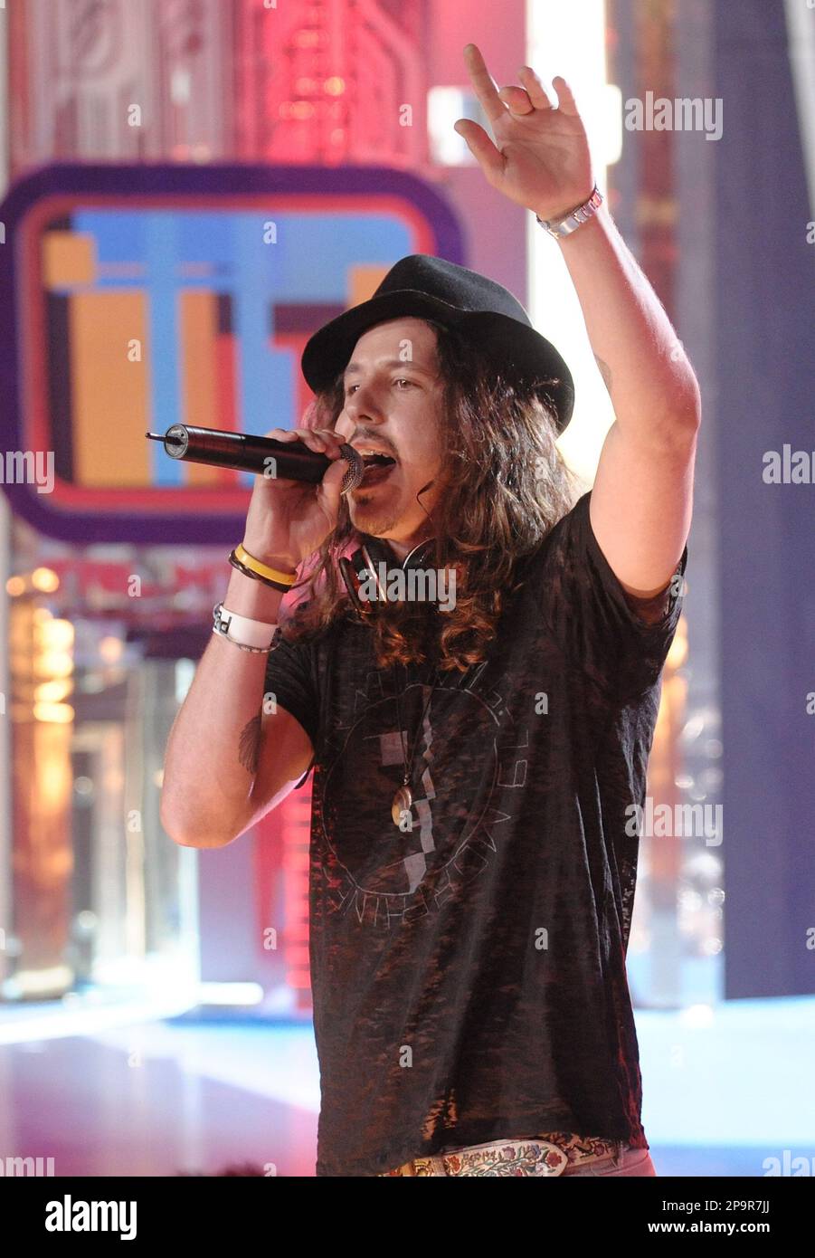 Hip-hop music artist Cisco Adler performs during an appearance on MTV's ...