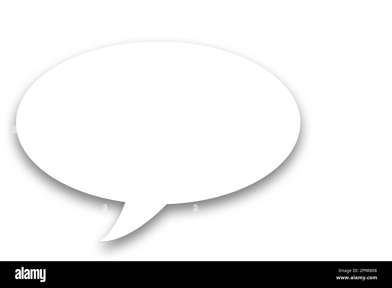 Blank speech bubble in a 2d- illustration Stock Photo - Alamy