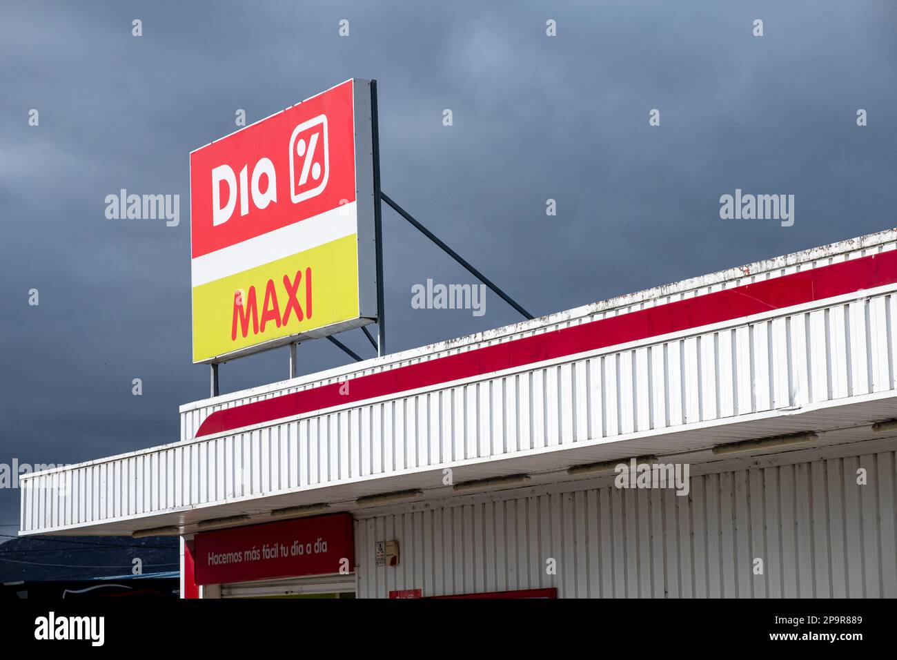 Verin, Spain 03-07-2023: Logo and façade of DIA, whose legal name is ...