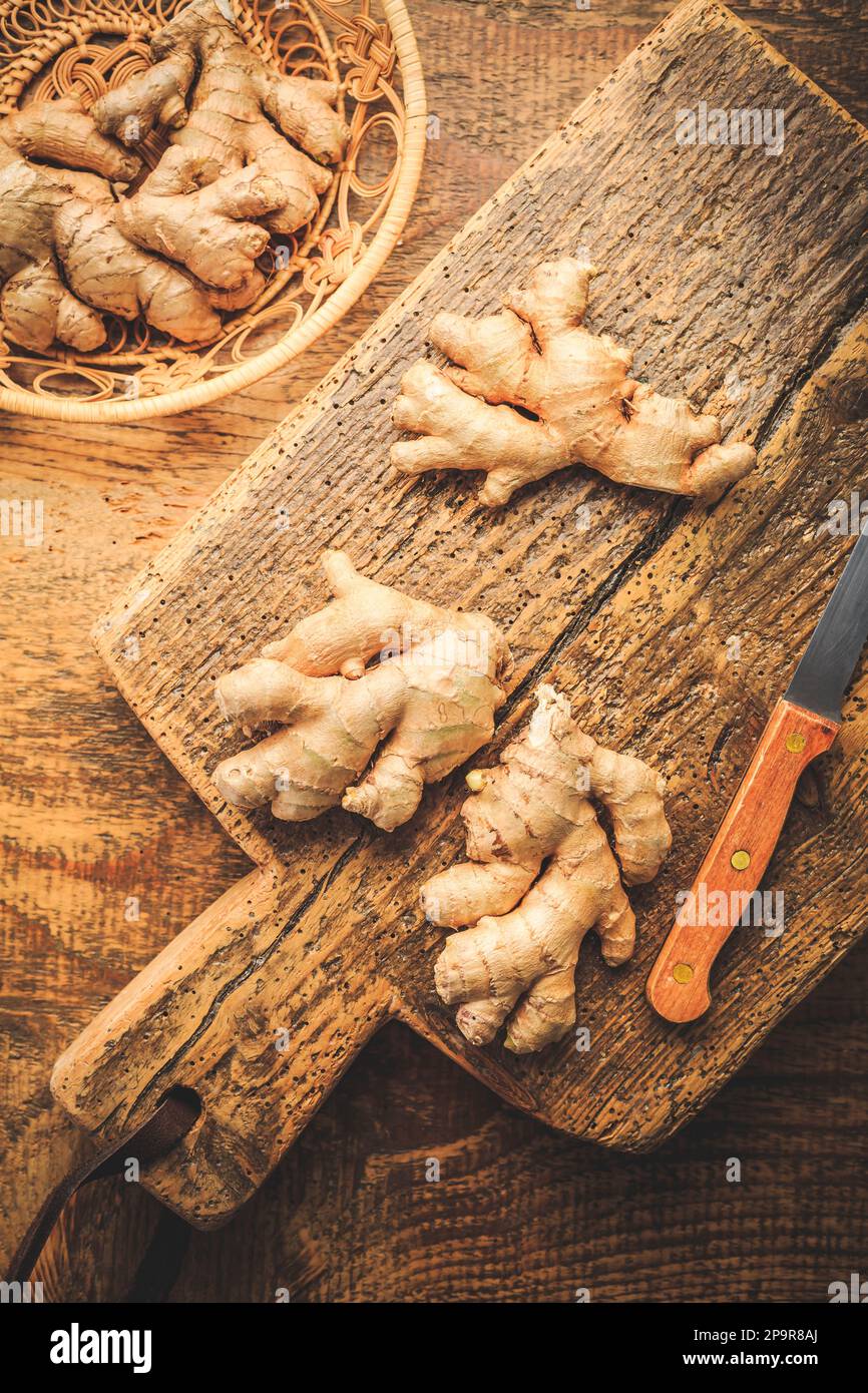 Fresh ginger roots rhizome on hi-res stock photography and images - Alamy