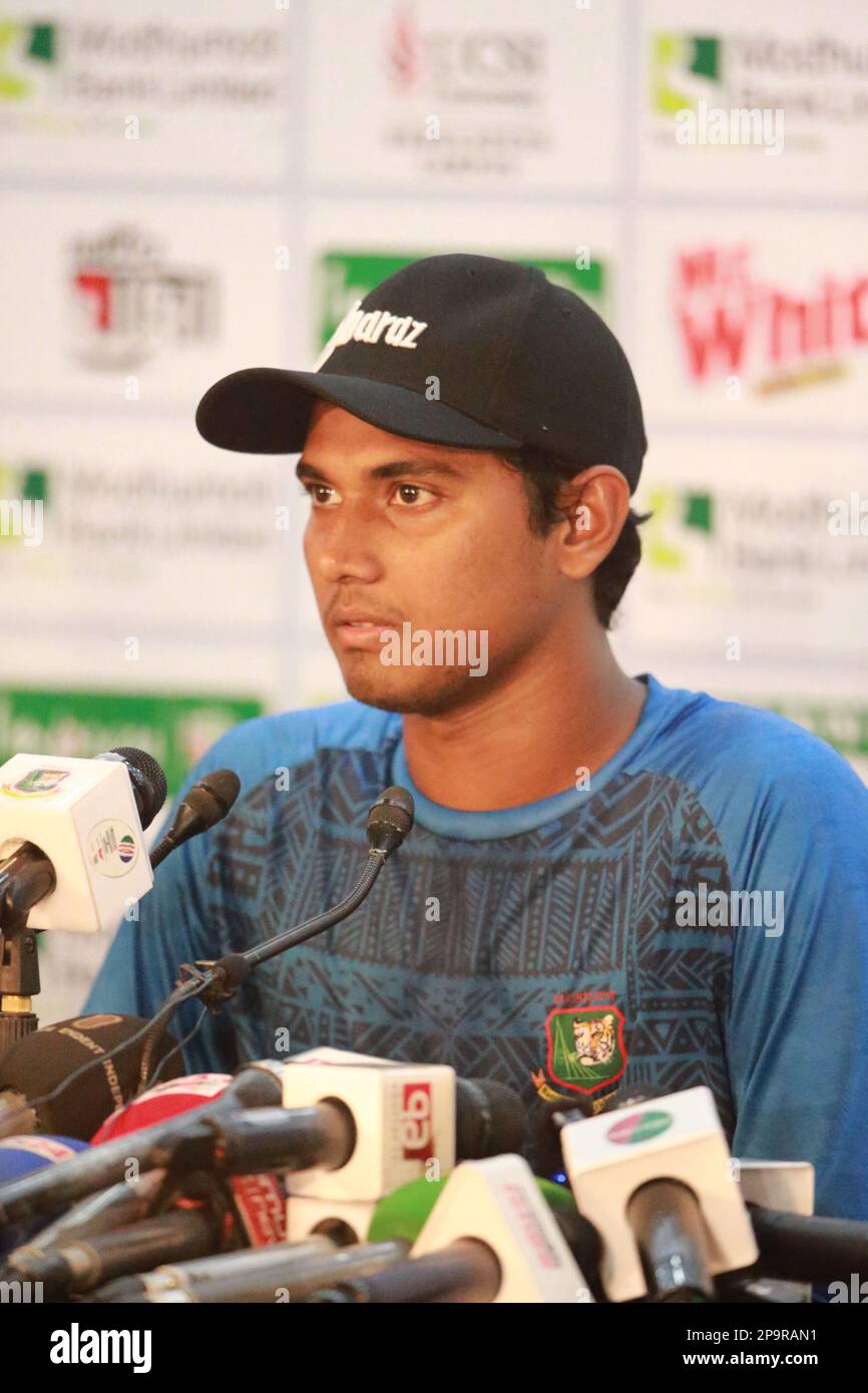 Bangladesh fast bowler Hasan Mahmud attends pre-match press conference ...