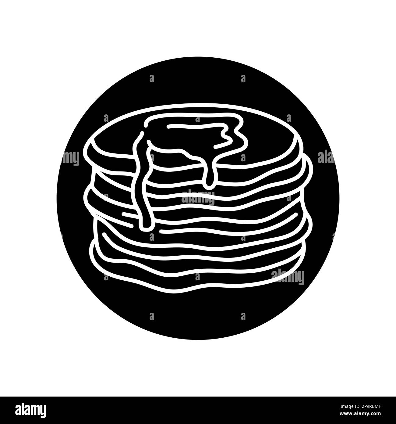 Pancakes black line icon. Bakery. Pictogram for web page Stock Vector ...