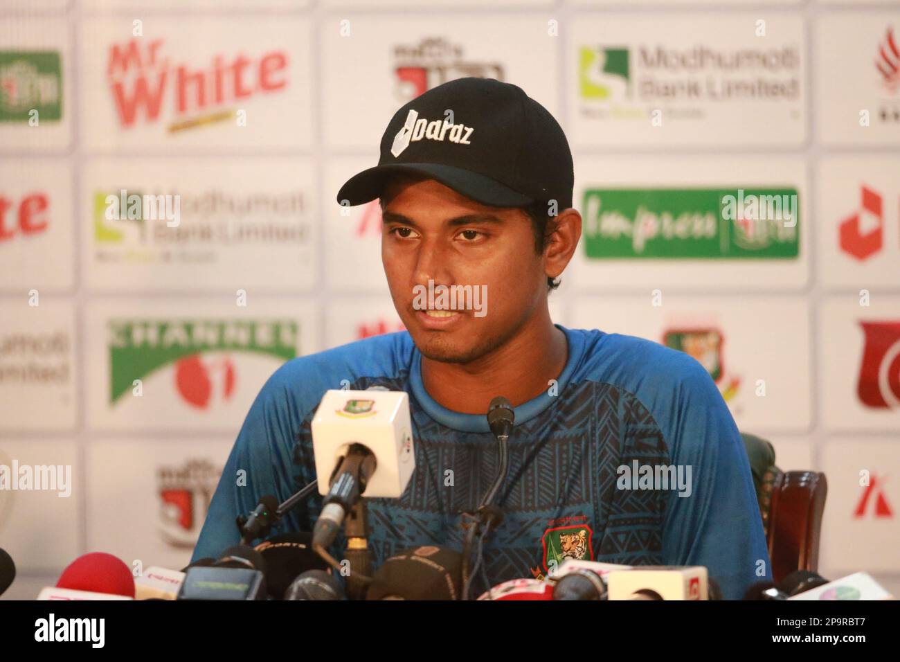 Bangladesh fast bowler Hasan Mahmud attends pre-match press conference ...