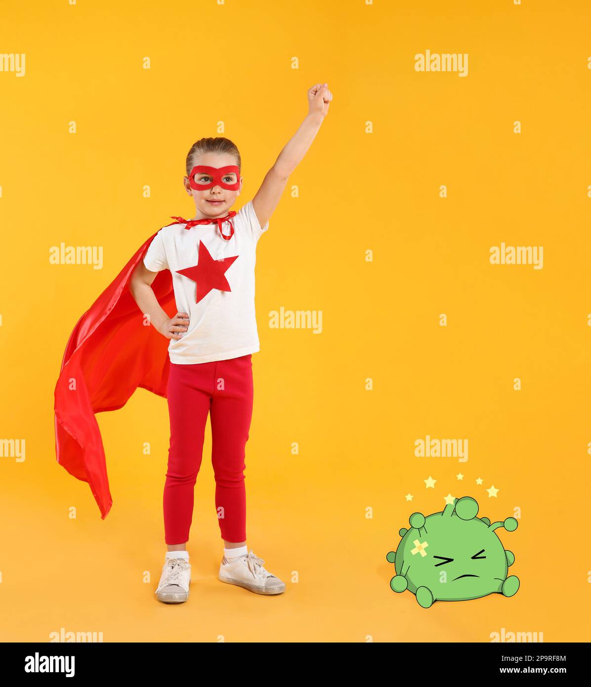 Little girl wearing superhero costume won in fight against virus on ...