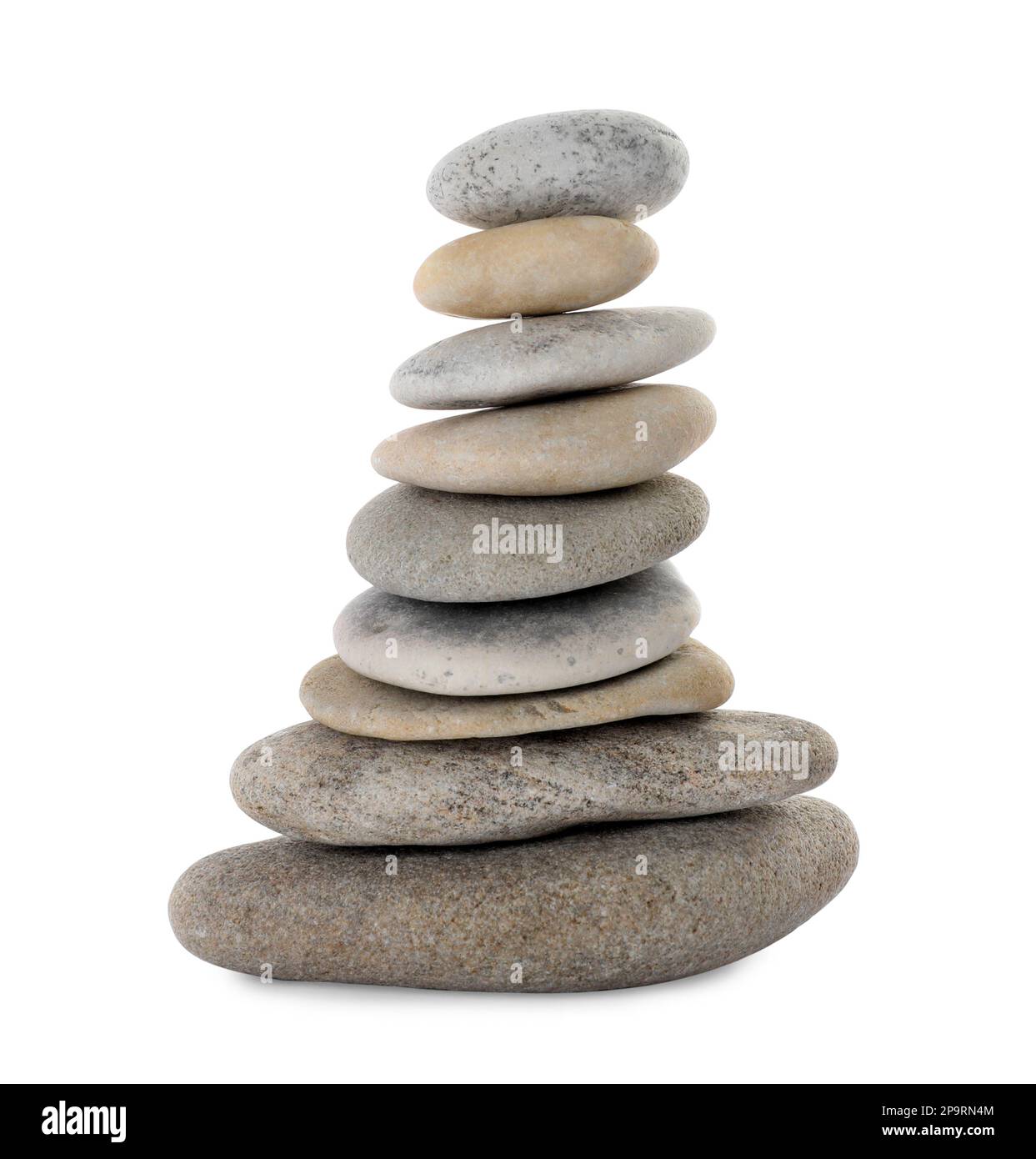 Stack of stones on white background. Harmony and balance concept Stock ...