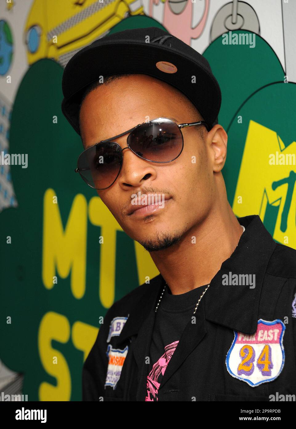 Rapper T.I. poses backstage at MTV Studio's in Times Square for MTV's ...
