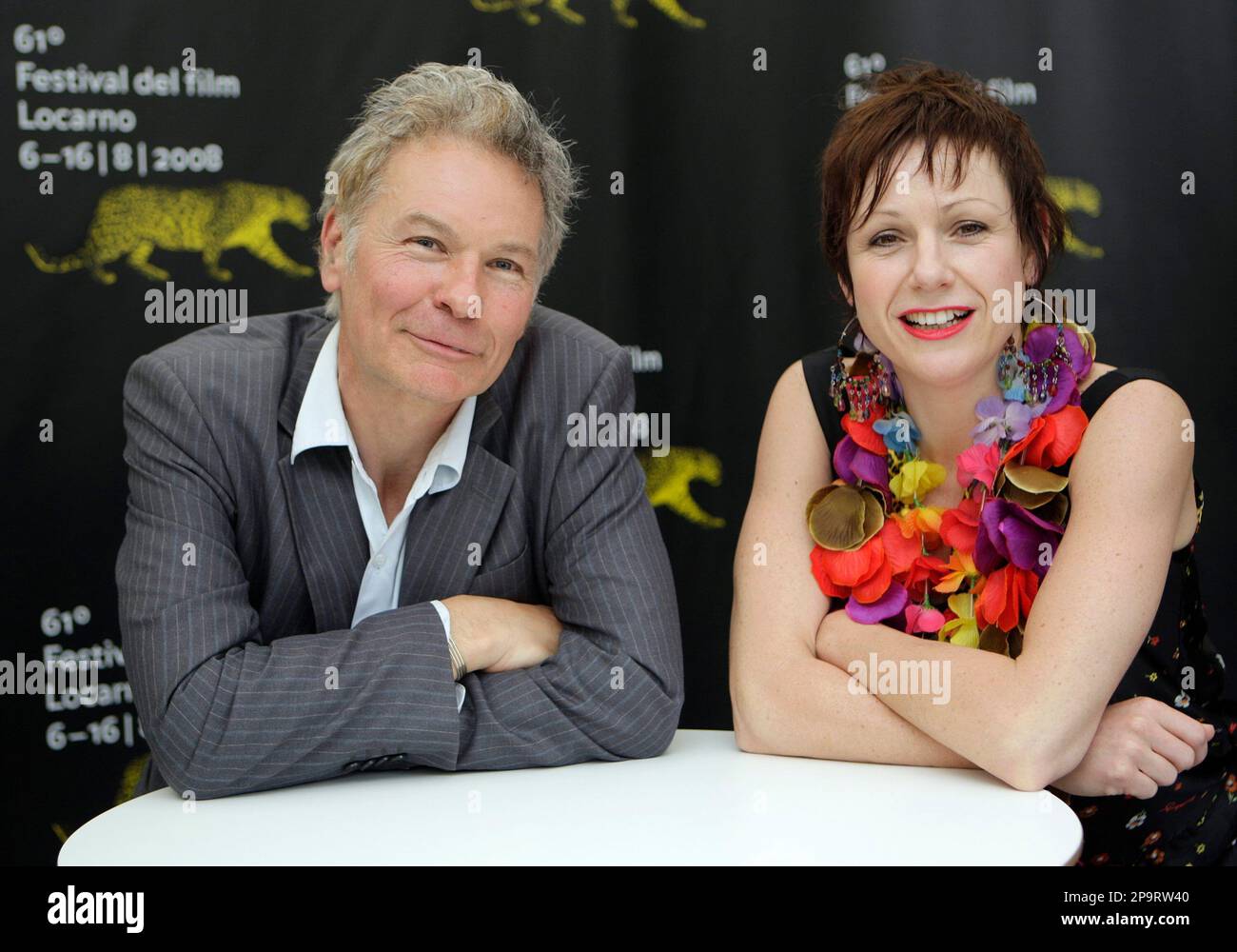 British director Julien Temple, left, and Australian actress Christa ...