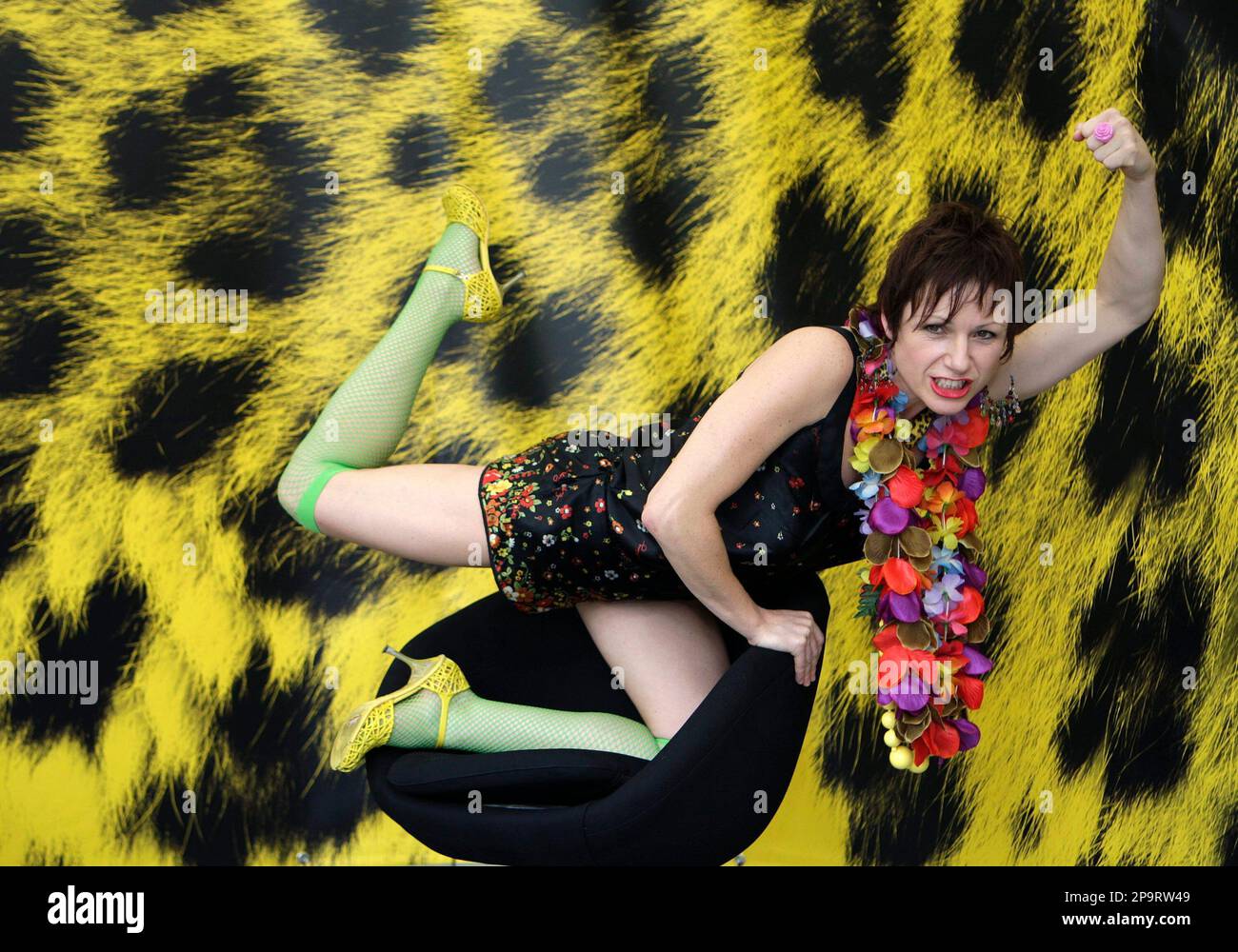 Australian actress Christa Hughes poses during a photocall prior to the ...