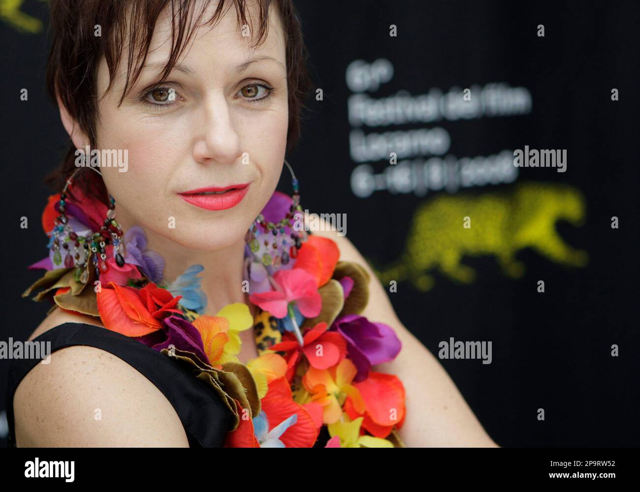 Australian actress Christa Hughes poses during a photocall prior to the ...