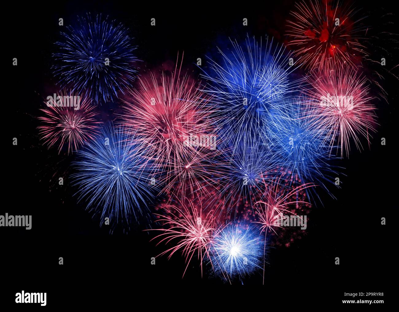 4th of July - Independence Day of USA. Beautiful bright fireworks ...
