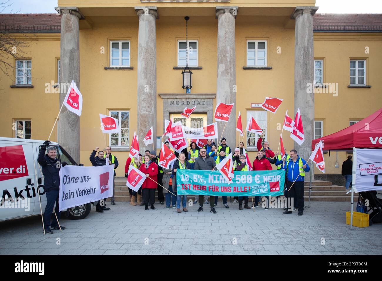 Munich, Germany. 11th Mar, 2023. After a call of the trade union ver.di ...