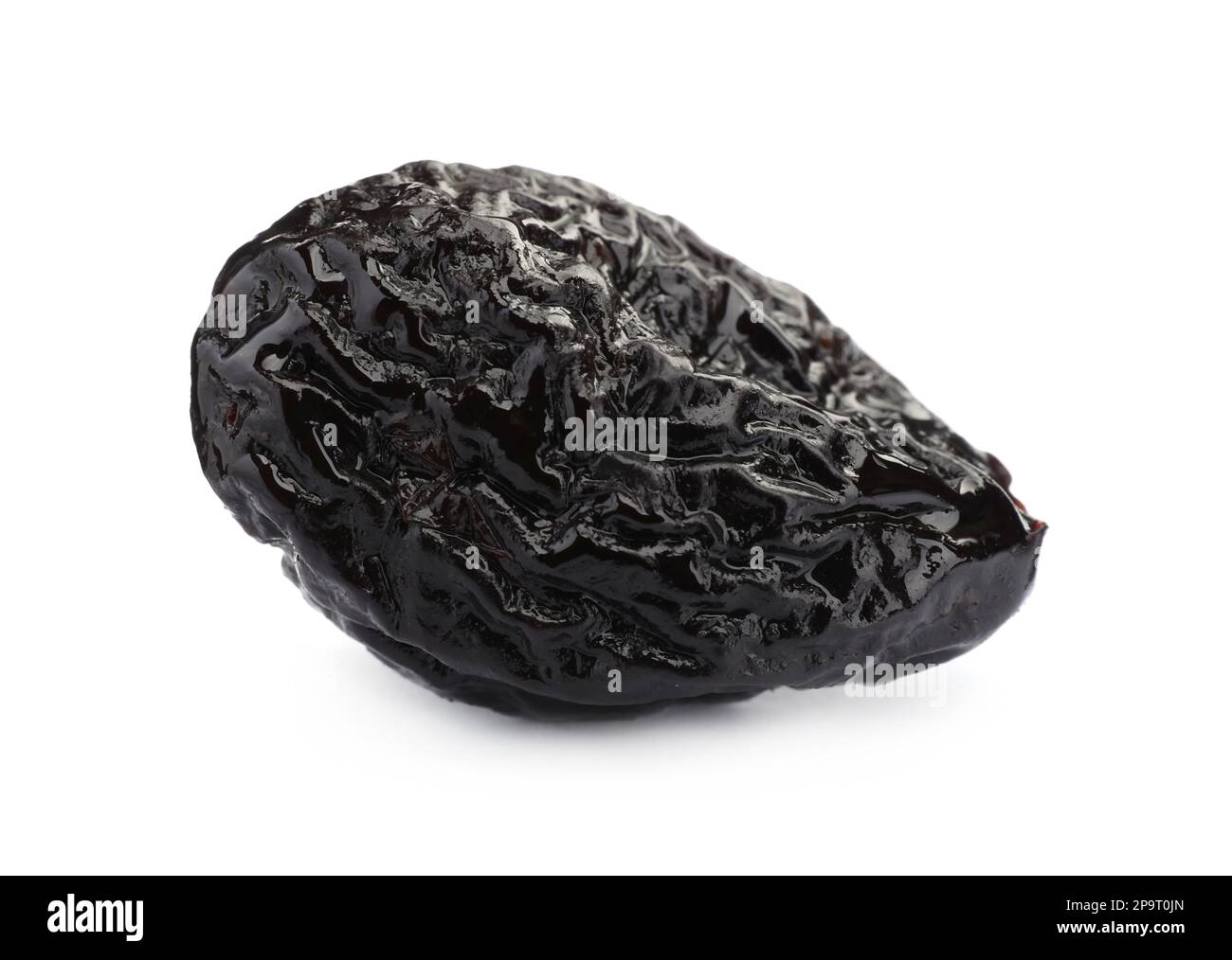 One sweet dried prune isolated on white Stock Photo - Alamy