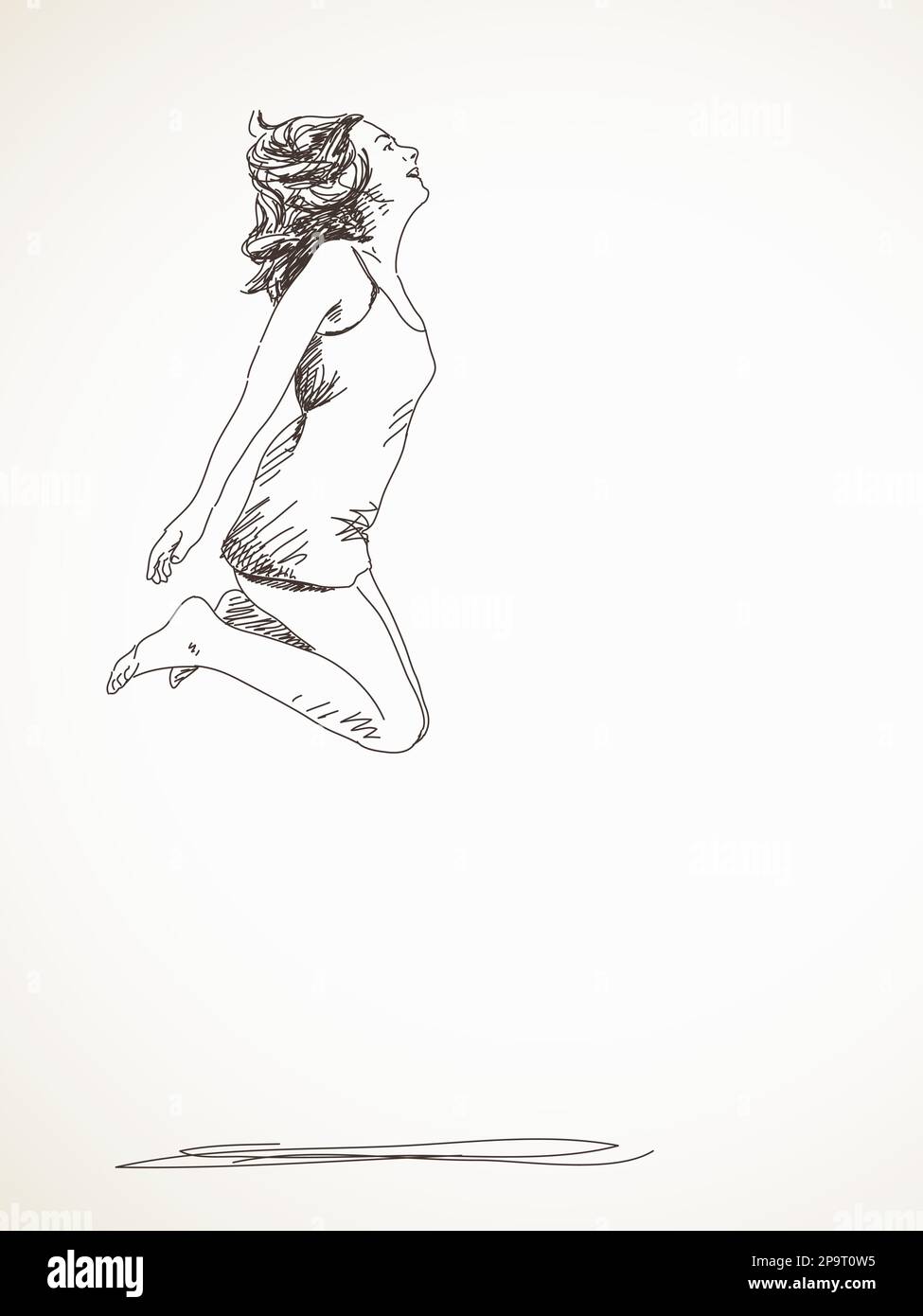 Excited life woman Stock Vector Images - Alamy