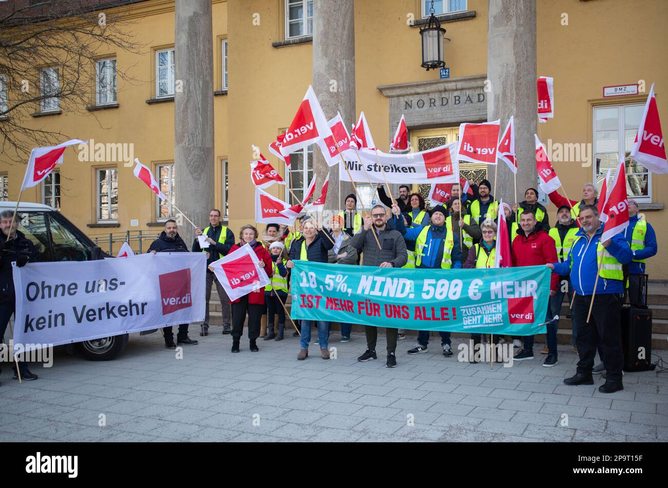 Munich, Germany. 11th Mar, 2023. After a call of the trade union ver.di ...