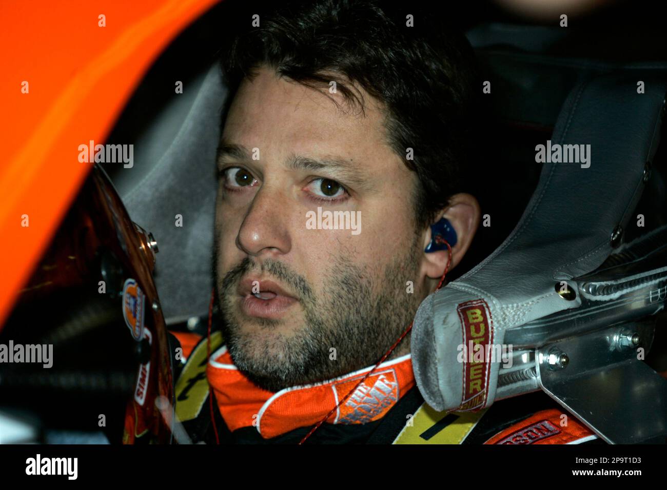 NASCAR driver Tony Stewart prepares for practice for the NASCAR Sprint ...