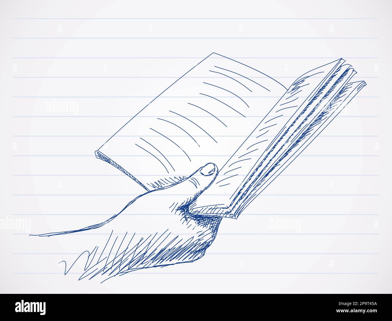 Sketch of hand holding book Stock Vector Image & Art - Alamy