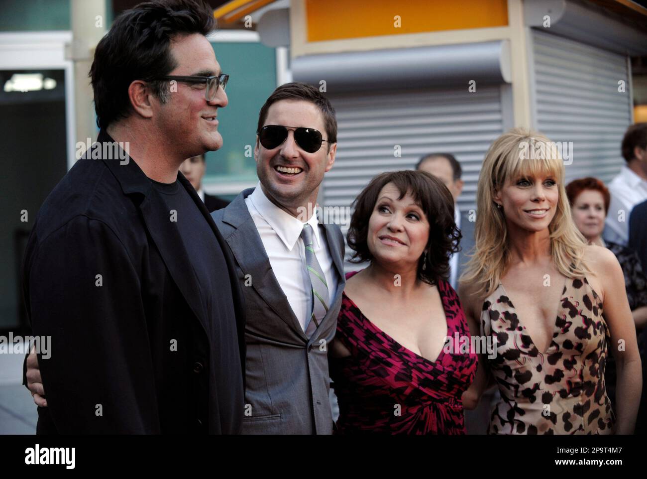 Mark Pellington, far left, director of "Henry Poole Is Here," poses ...