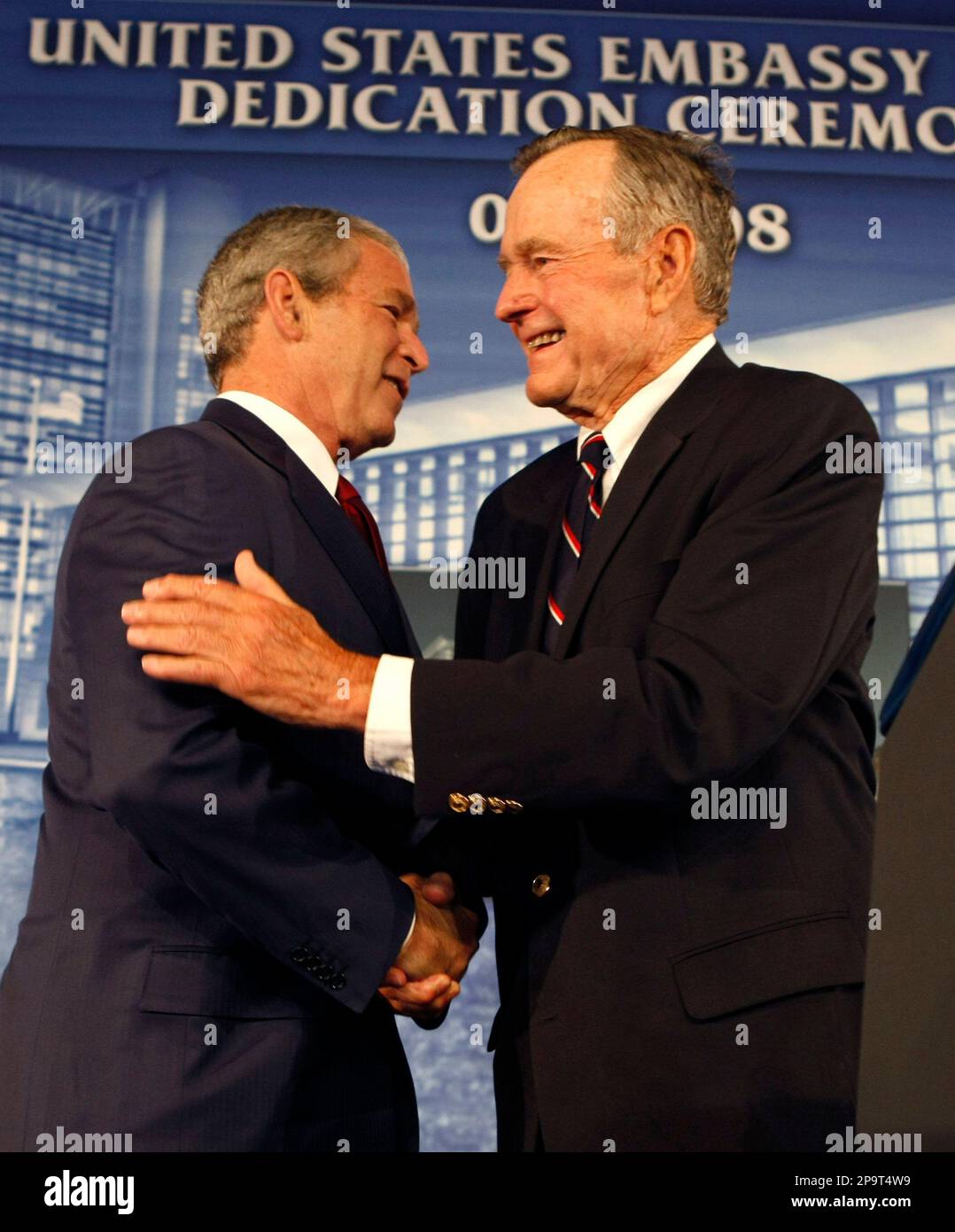 President Bush and his father, former President George H.W. Bush ...