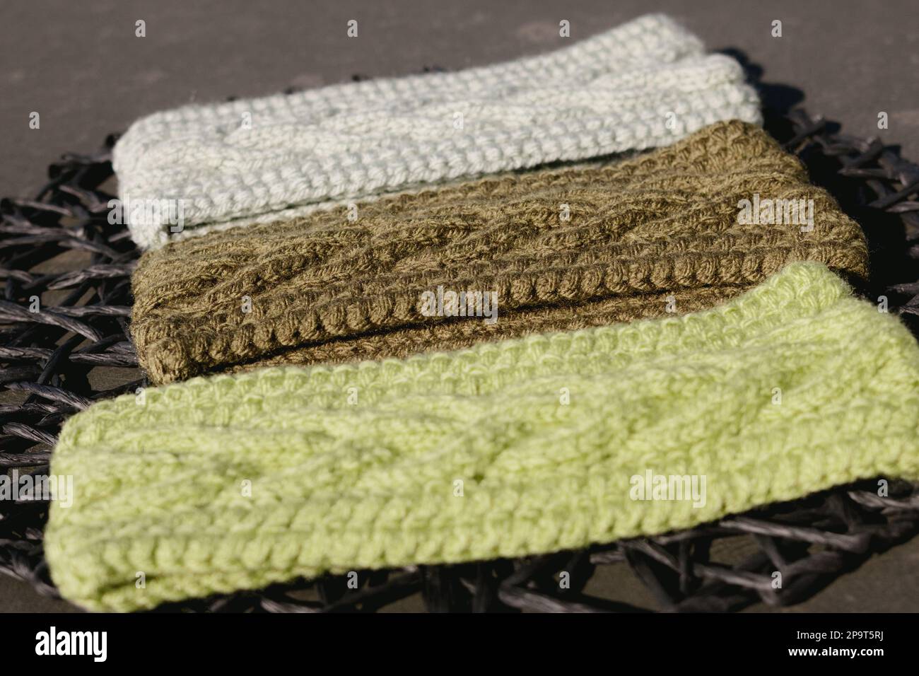 Clothing made by knitted wool Stock Photo - Alamy