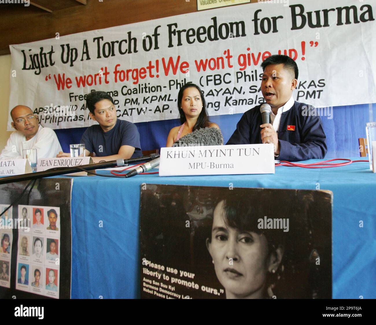 Khun Myint Tun, right, Member of Parliament Union of Burma who won a ...